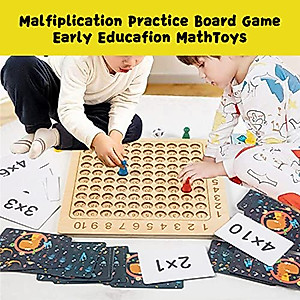 Multiplication Board Game Wooden Math Multiplication Board Game Children's Educational Toys Early Education Toys