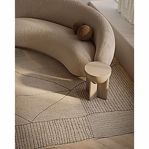 Momeni Rugs WREN 2 Area Rug, 5'3" X 7'3" Ivory Carpet for Living Room, Bedroom, Hallways, Bathroom, and Home Office