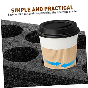 SOLUSTRE 2pcs Milk Tea Cup Holder Pearl Cotton Travel Refrigerator Food Rack