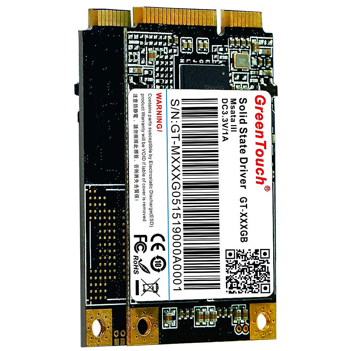 GreenTouch Reliable mSATA SSD SATA III 3D NAND TLC Internal Solid State Drive Hard Disk