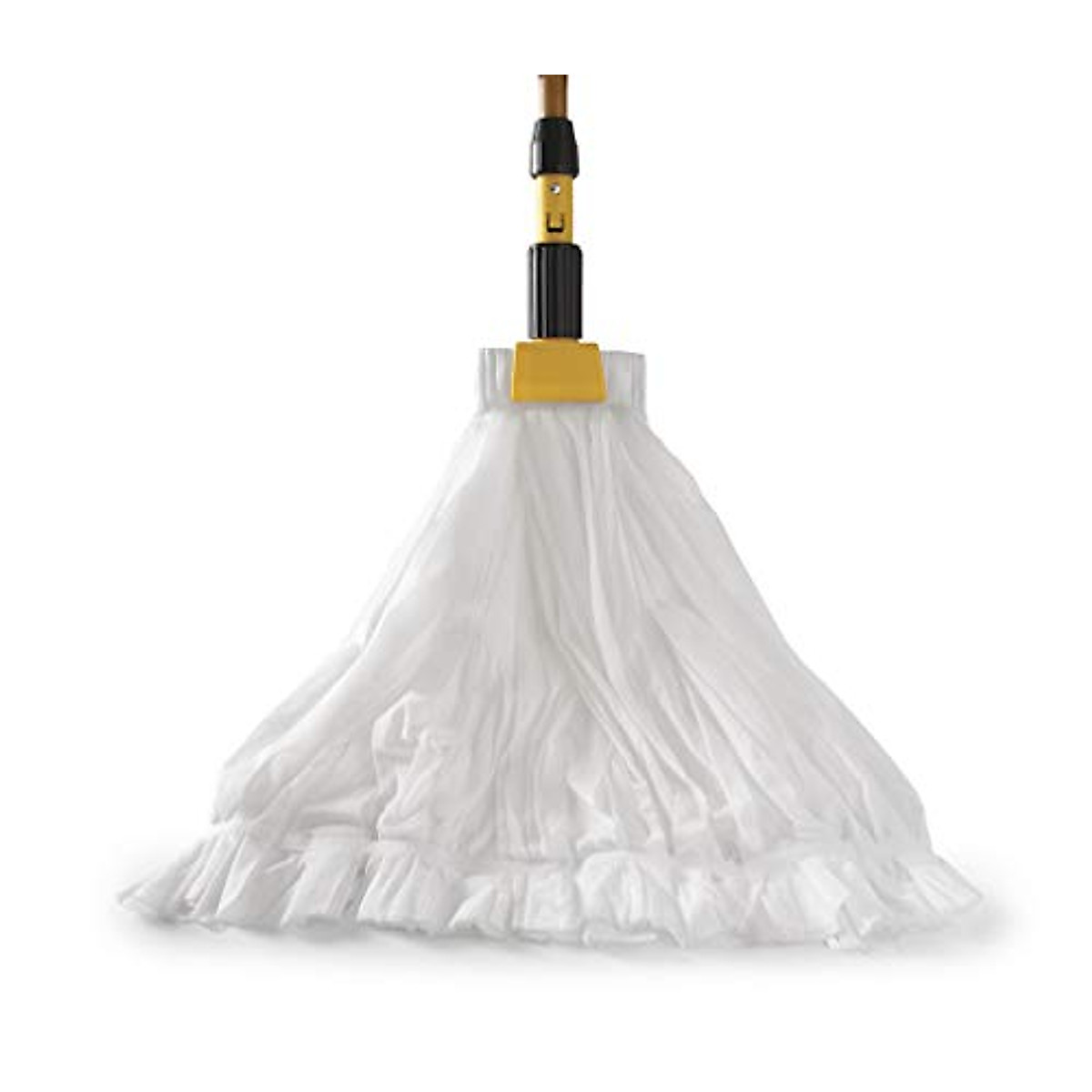 Rubbermaid Commercial Large Disposable Mop- 5 Inch Headband, Janitorial Cleaning Supplies and Equipment for Mopping, White