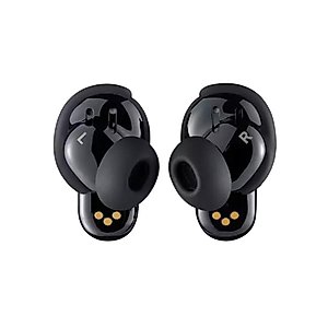 Bose QuietComfort Ultra True Wireless Bluetooth Adjustable Noise Cancelling Earbuds, Spatial Audio, Up to 6 Hours of Play Time, Black Bundle with Alternate Sizing Kit