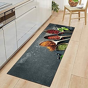 OPLJ Modern Kitchen Mat Home Entrance Doormat Hallway Bedroom Living Room Decoration Floor Carpet Balcony Anti-Slip Rug A12 50x160cm