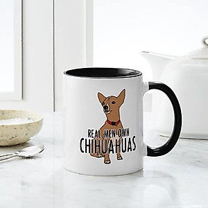 CafePress Real Men Own Chihuahuas Ceramic Coffee Mug, Tea Cup 11 oz