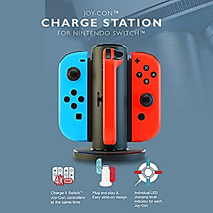 Joycon Charging Dock for Switch Controller, Switch Accessories Compatible Switch Joycon,4 in 1 Switch Charger for Switch with a Micro-USB Charging Cord-HONCAM