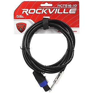 (2) Rockville RSG15.4 15" PA Speakers + Rockville RPA9 Amp + Stands+Cables+Case