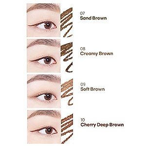 COLORGRAM Artist Formula Cream Liner - 01 Roasted Brown | Best Cream Eyeliner, Ultra Pigmented, Long Lasting, Waterproof & SmudgeProof, Easy to Use, All Day Wear and Daily Makeup, Korean Beauty 0.25g