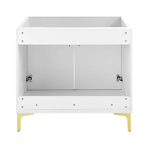 Swiss Madison Well Made Forever Voltaire 36" Single, Bathroom White with Gold Hardware Bath Vanity Cabinet