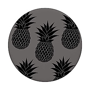 Black Pineapple Pattern Gray PopSockets Swappable PopGrip