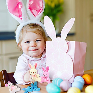 Elcoho 12-Pack Easter Plush Bunnies - Stuffed Animal Toys, Egg Fillers, Party Favors