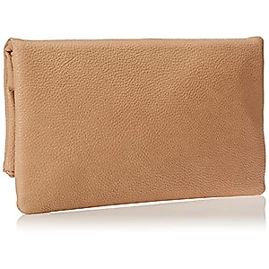 The Drop Women's Southampton Zipper Foldover Clutch, Taupe, One Size