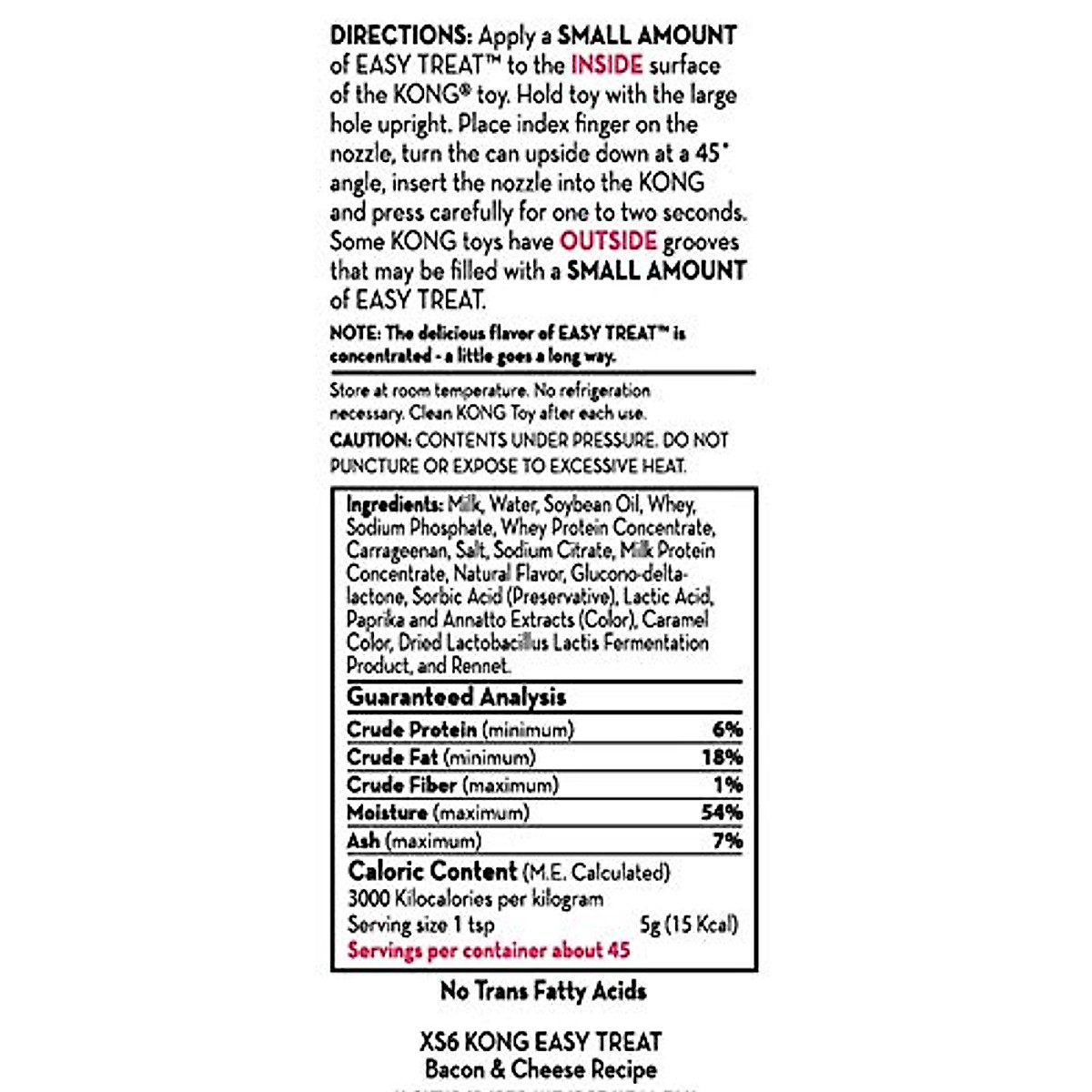 KONG - Easy Treat - Dog Treat Paste - 8 Ounce (2 Pack) - Bacon and Cheese