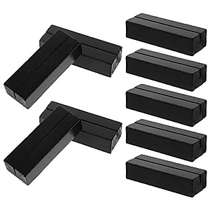 Tofficu 40pcs Wood Place Card Holder, Reusable Table Number Holders 2.7X0.98X0.7in, Table Card Holder Stand Sign Holders for Wedding, Party, Shop, Table Number Decor