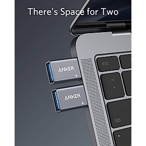 Anker USB C Adapter (2 Pack),High-Speed Data Transfer, USB-C to USB 3.0 Female Adapter for MacBook Pro 2020, iPad Pro 2020, Samsung Notebook 9, Dell XPS and More Type C Devices