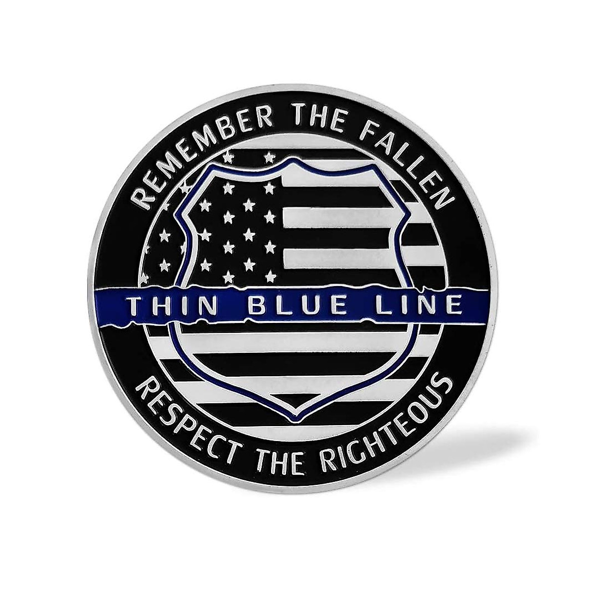 Thin Blue Line Lives Matter Police Officer Military Coin Law Enforcement Challenge Coin