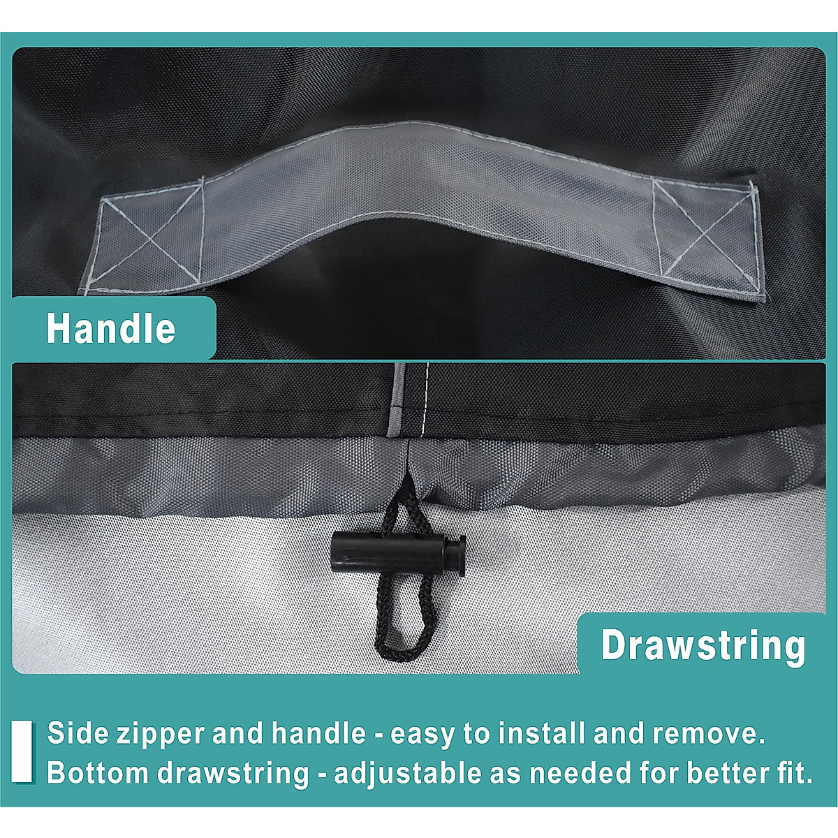 Folding Bed Storage Cover - 38" Waterproof Dustproof Universal Rollaway Bed Protector Cover - Fits 38 Inch Folding Bed (39 "L × 15" W × 44.8 "H) - Black