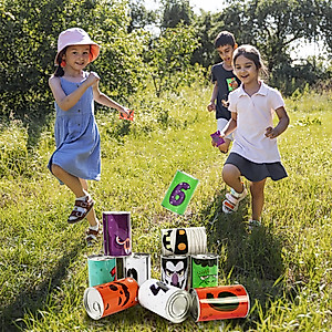 Erweicet 13 PCS Halloween Carnival Can Bean Bag Toss Games for Kids Adults Trick or Treat Decoration Family Games Party Favors Supplies Homeschooling Backyard Game