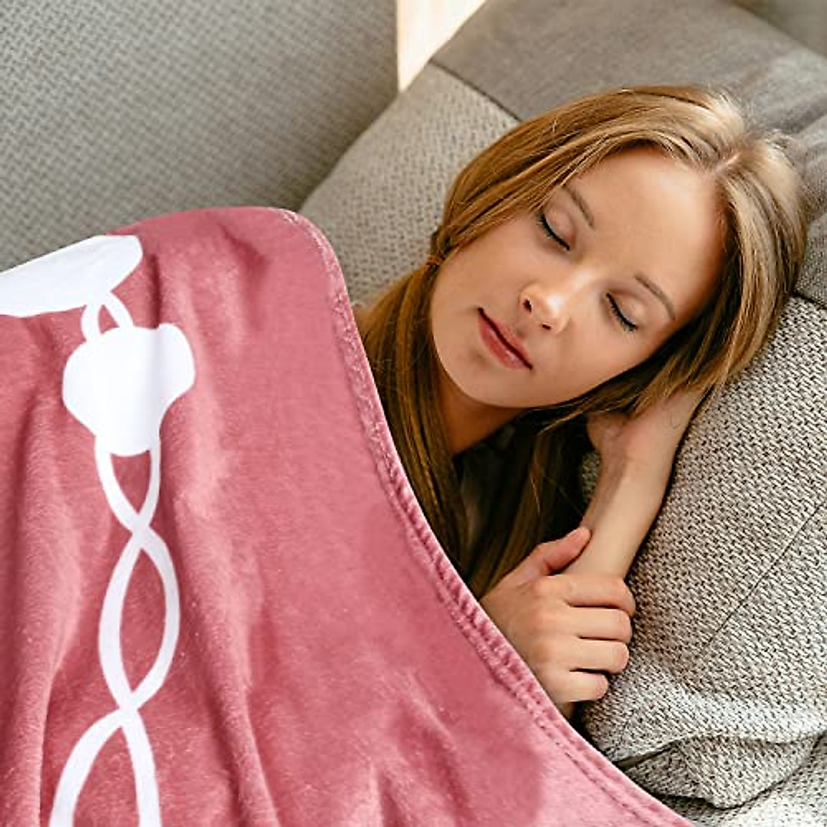 Nosovlra God is My Comforter Blanket - Scripture Blanket with Healing Caring Inspirational Faith Prayer Religious Gifts for Women Christian Bible Verse Throw Blanket (God Pink, 50 X 60 Inches)