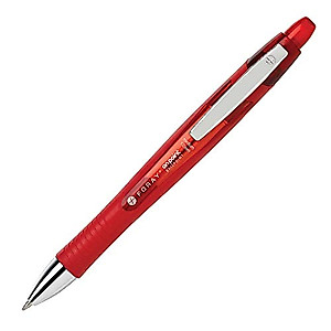 Office Depot Super Comfort Grip Retractable Ballpoint Pens, 1.0 mm, Medium Point, Red Barrels, Red Ink, 12 pk, BP12RED