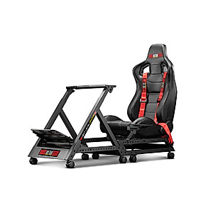 Next Level Racing GTTrack Simulator Cockpit (NLR-S009) and Combat Flight Pack