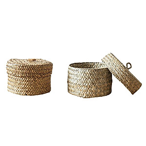 Basket Sticky Rice Storage Box with Lid Craft Handmade cookware Snack Gift kitchenware