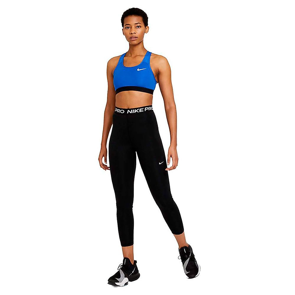 Nike Women's W Np 365 Tight 7/8 Hi Rise, Black/White, M