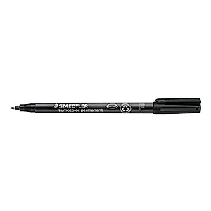 Staedtler 318-WP4 Lumocolor Permanent Universal Pens, Fine Point, 0.6mm, Assorted, 4 per Set