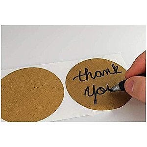 1.0x1.0Inch Labels Stickers,500 Pcs Natural Brown Kraft Stickers,Self-Adhesive Blank Stickers Handmade Baking Sticker Gift Tags Holiday Present Stickers (1x1Inch)
