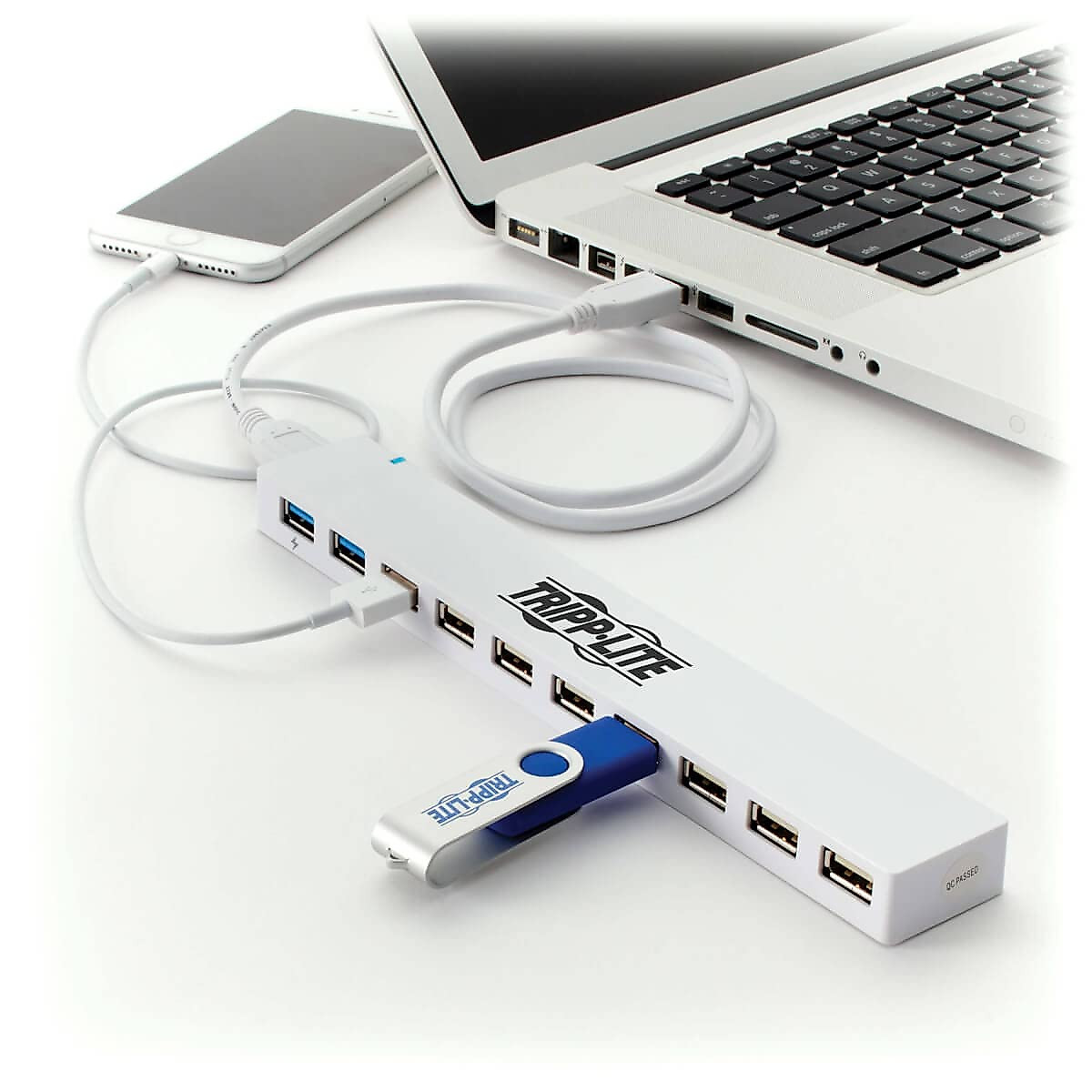 Tripp Lite USB Hub 10-Port 2 USB 3.0/8 USB 2.0 Ports Combo USB Charging (U360-010C-2x3)