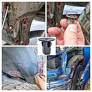 Rexka 40pcs Fender Liner Wheelhouse Liner Mud Guard Nylon Screw Grommet Nut Retainer Compatible with Toyota Lexus 90189-06013 Camry Corolla Highlander Tundra Tacoma Sequoia