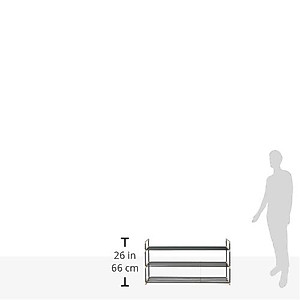 Home Complete Shoe Storage Rack, 3-Tier Organizer for Closet, Bathroom, Entryway