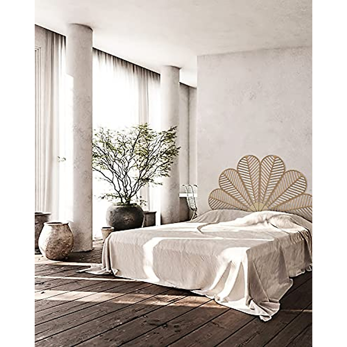 Wooden Art Headbord - All sizes - Natural Wood - Handmade - Home Decor - Bed Board - Bed Frame - Arch Headbord (USA - Olimp. Queen 167 x 83,5 cm (65.74" x 32.87"))