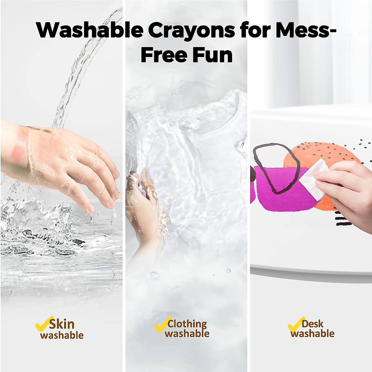 Jar Melo Jumbo Crayons for Toddlers, 12 Colors Twistable Crayons Non Toxic Washable Crayons, Easy to Hold Silky Large Crayons, Safe for Babies and Children, Gift for Boys and Girls Back to School