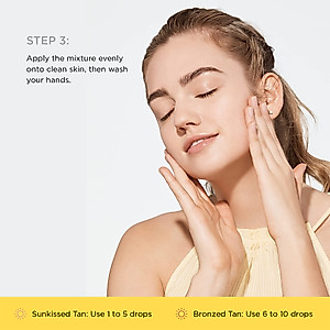 JOAH Self Tanner, Sun & Seoul Golden Daze Sunless Tanning Drops, Moisturizing Self Tanning for Face & Body, Vegan & Cruelty-Free, Medium/Deep 30ml