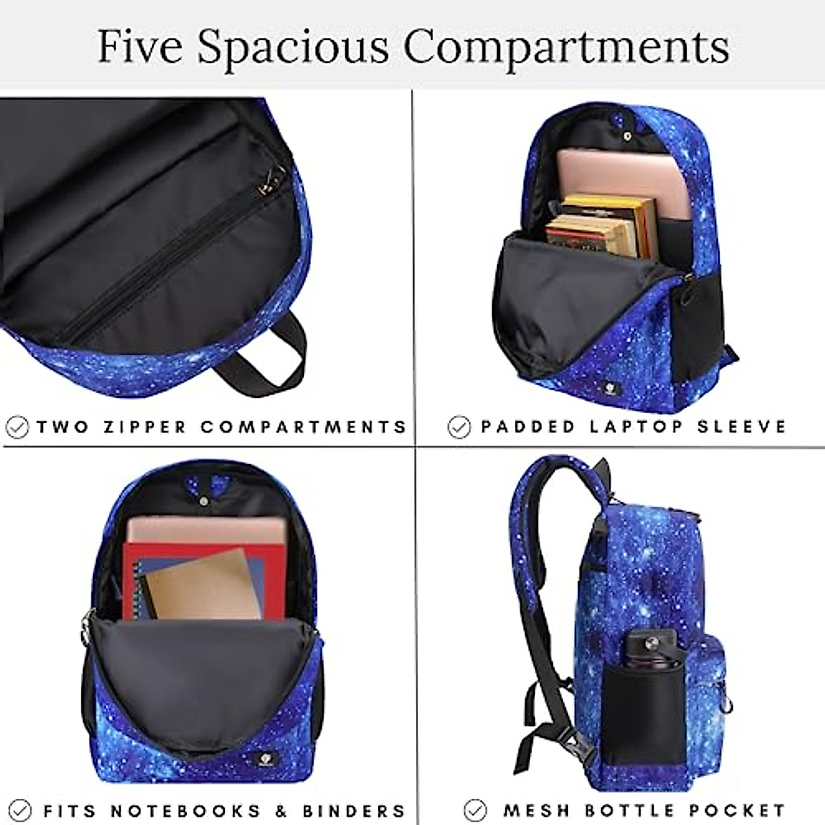 Fenrici Dinosaur Backpack for Boys, Kids, Boys' Backpack for School, Kids' Bookbags with Padded Laptop Compartment, Dinosaur, Blue, 17 Inch