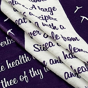 Christian Gifts for Women and Men Bible Verse Throw Blanket Super Soft Fleece Blanket Religious Gifts Inspirational and Spiritual Scriptures Blankets