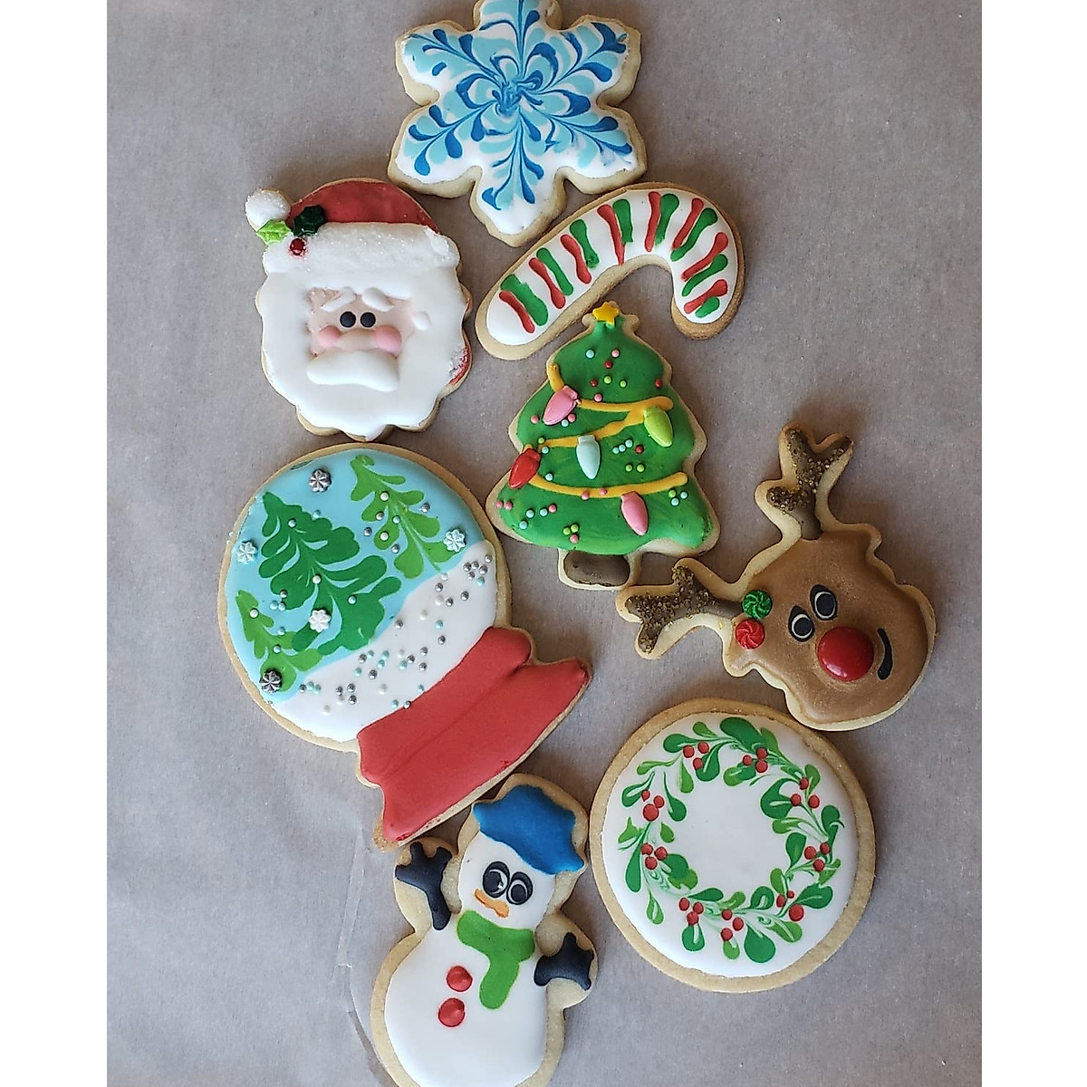 Christmas Cookie Cutter Set-9 piece-Gingerbread Men, Snowflake, Reindeer, Angel, Christmas Tree, Snowman, Santa Face and More Cookie Cutters molds