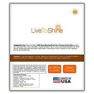 Live To Shine Turmeric Curcumin Topical Patches - 30 Days Supply – USA Made