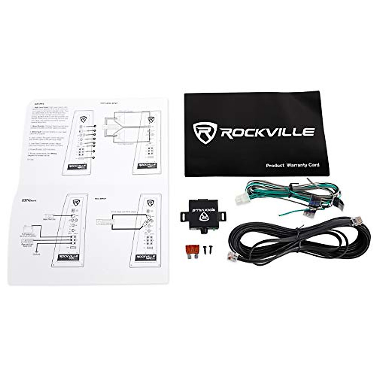 Rockville Rws12ca Slim 1200 Watt 12" Amplified Powered Car Subwoofer Enclosure ,Black