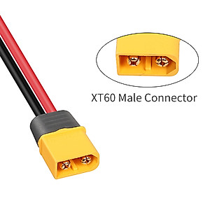 YACSEJAO 12AWG XT60 Male to Solar Panel Connector 1M XT60 to 45A Connector Extension Cable for Outdoor Power Bank RC Lipo Battery Lithium Battery