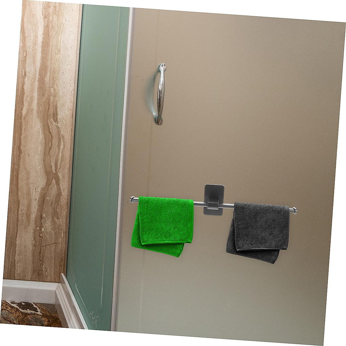 No Punch Towel Rack Hand Towel Racks for Bathroom Kitchen Towel Bar Clothes Hanger Stand Bathroom Towel Holder Without Drilling Kitchen Towel Rack Towel Rack for Kitchen Towel Rod