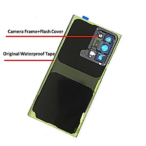 Note 20 Ultra Back Glass Replacement (Waterproof) Cover Housing Door Panel W/Farme Lens Tape for Samsung Galaxy Note 20 Ultra 5G +Tools Mystic Black
