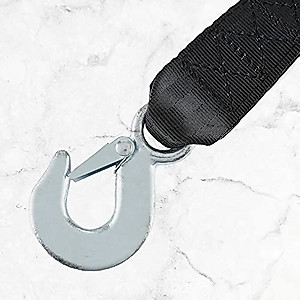 3500lbs Cable Crank Winch, AUXMART Boat Trailer Winch with 23 FT Strap and Hook, 2 Ways Heavy Duty Hand Winch for ATV, Trailer, Boat, Truck