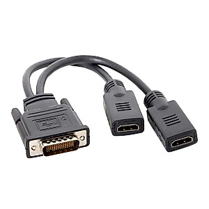 cablecc DMS-59Pin Male to Dual HDMI 1.4 HDTV Female Splitter Extension Cable for PC Graphics Card