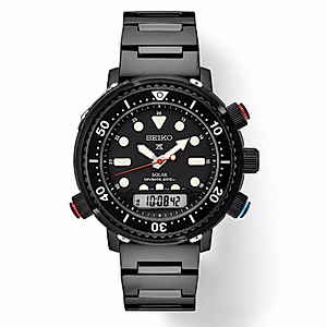 SEIKO Prospex Solar Analog-Digital Diver's Watch Limited Edition 40th Anniversary SNJ037, BLACK