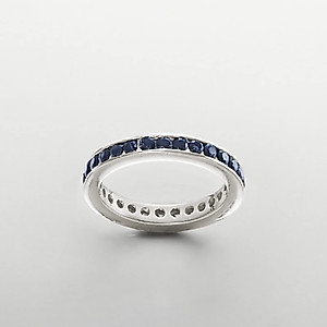 Ross-Simons 1.45 ct. t.w. Sapphire Eternity Band in Sterling Silver. Size 7