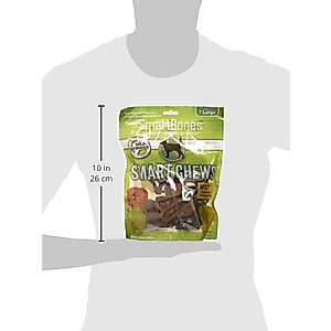 SmartBones Smart Chews, Rawhide Free Dog Chews Made with Real Chicken and Vegetables, 7 Count Large
