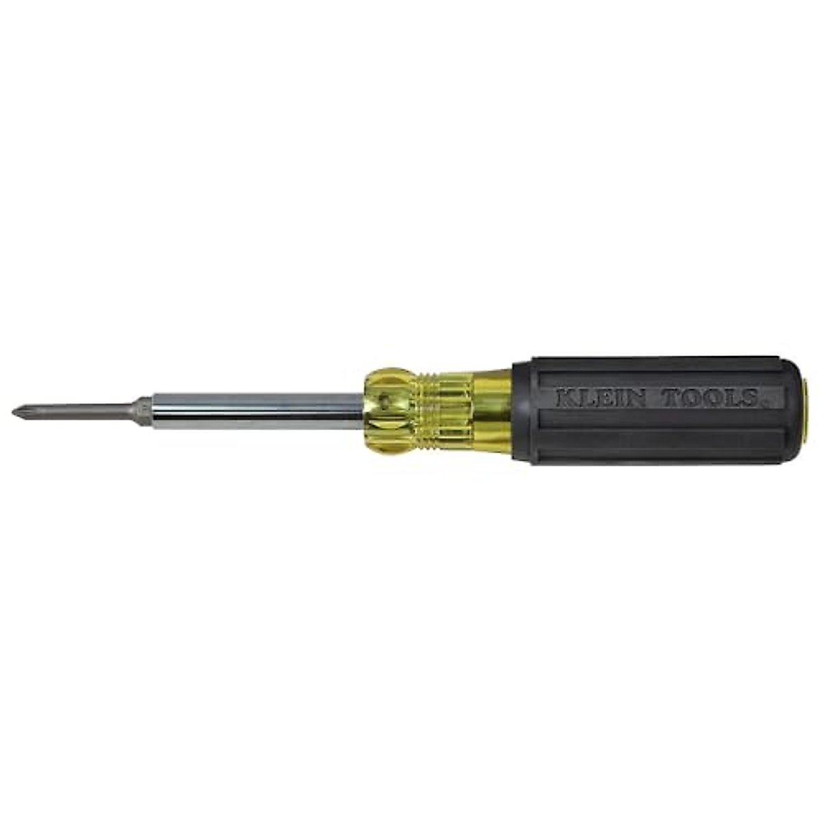 Klein Tools 32559 Multi-bit Screwdriver / Nut Driver, Extended Reach 6-in-1 Tool with Nut Driver, Phillips and Slotted Bits