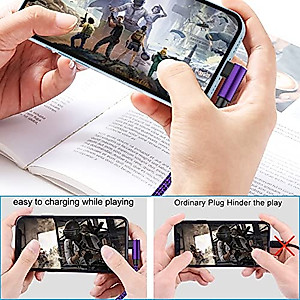 iPhone Charger 10ft [Apple MFi Certified] 3 Pack 90 Degree Right Angle Lightning Cable Compatible with iPhone 13 12 11 Pro XS MAX/XR/X/8 8 Plus/7 7 Plus/6 6 Plus/iPad (Purple,10ft)