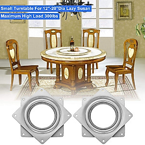 16Pack Lazy Susan Turntable Bearings, 4”Square Rotating Plate, 300lbs Capacity 5/16”Thick Swivel Plate for DIY Lazy Susan Project Storage Organizer Rack Cake Decorating Sculpture Displays